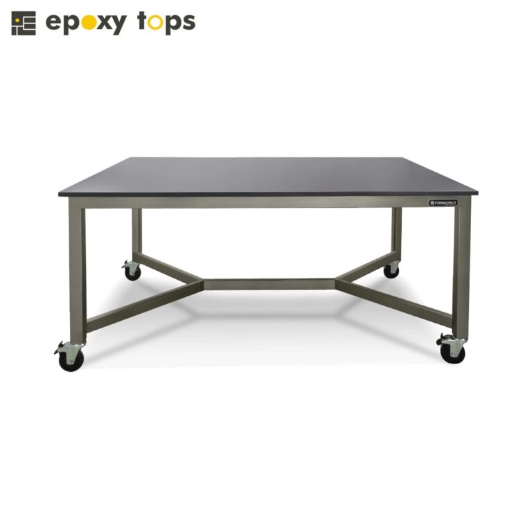 Mobile Island Workbench With Phenolic Top And Matte Finish - Epoxytops