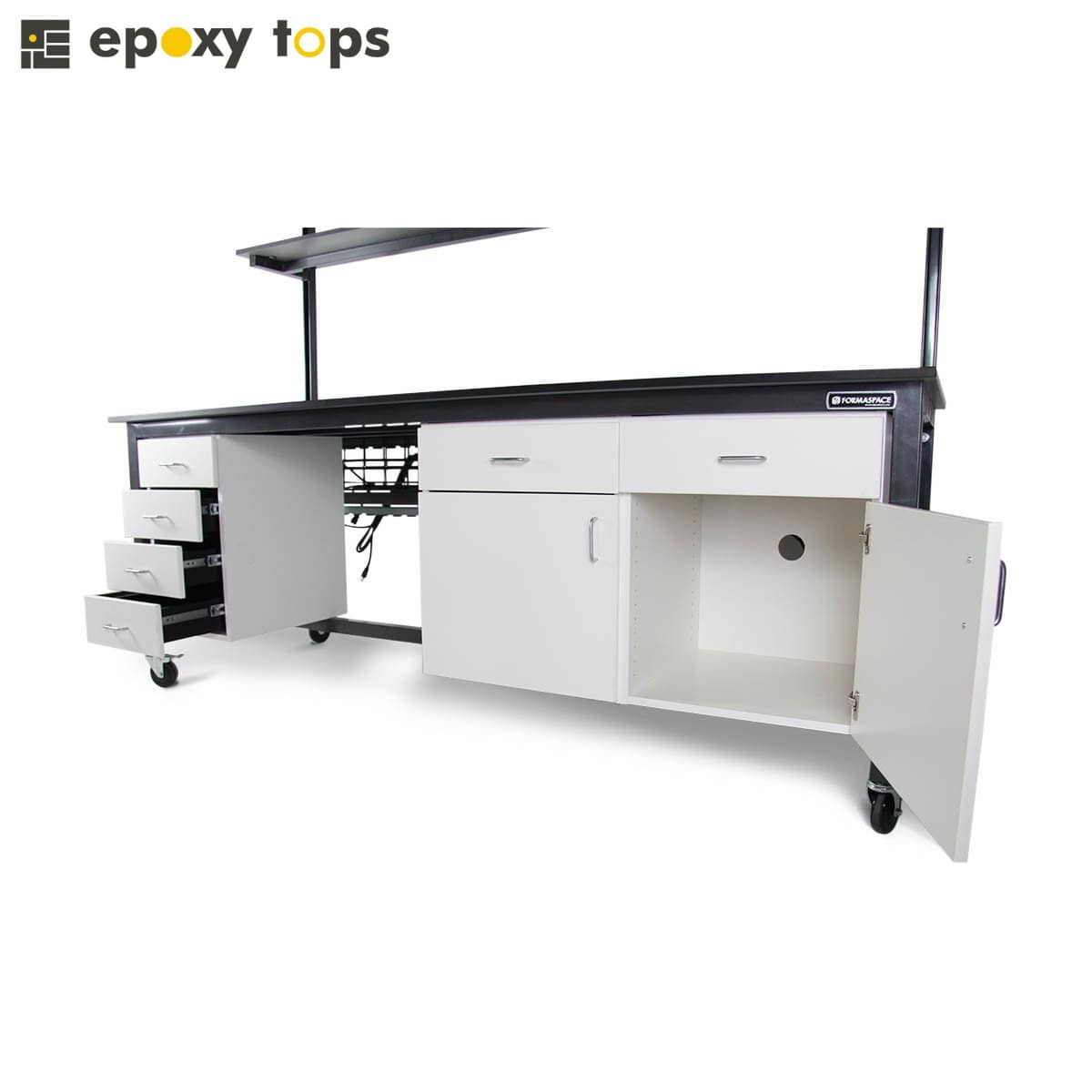 Modular Lab Bench With Storage Units - Epoxytops